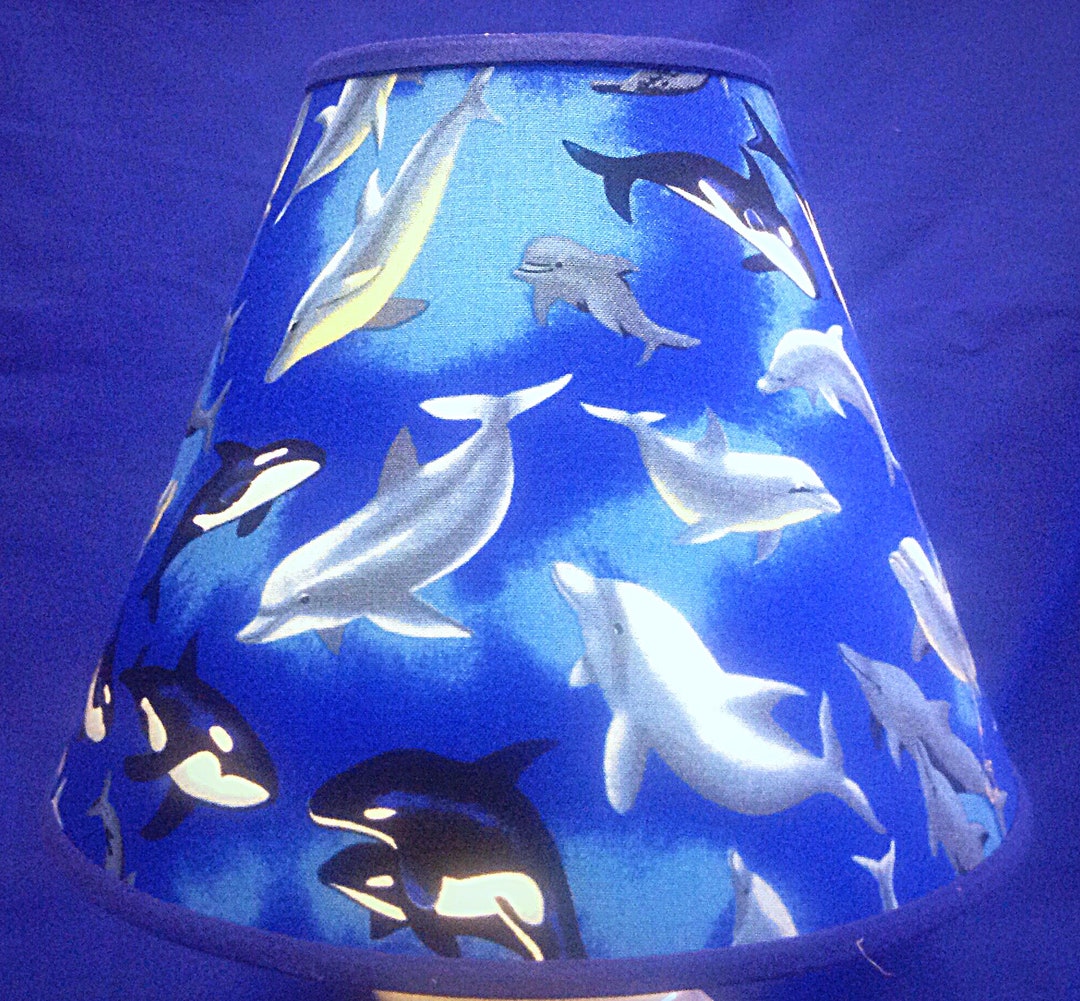 Whale Dolphin Swimming Lamp Shade - Etsy