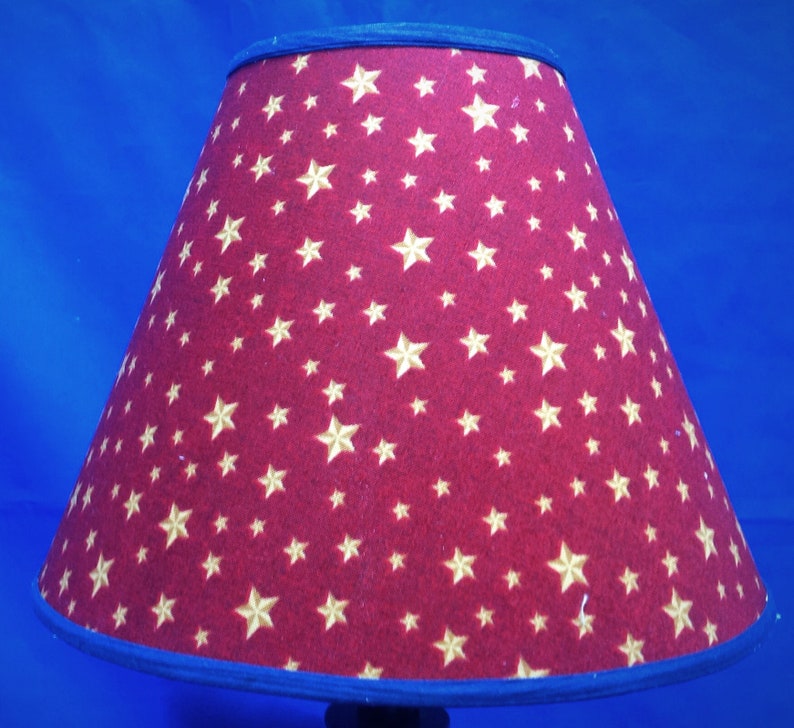 Gold Stars on Red Lamp Shade - Etsy