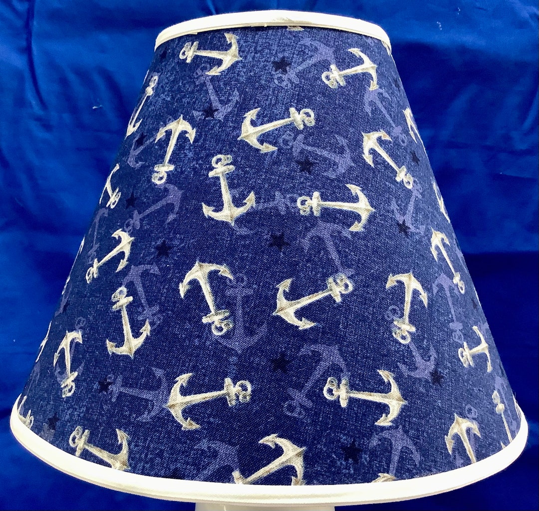 Ship Anchors on Blue Lamp Shade - Etsy