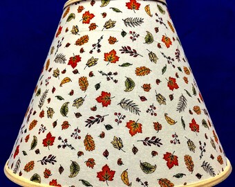 Oak and Maple Leaf Lamp Shade, Botanical Lampshade Made With Pressed ...