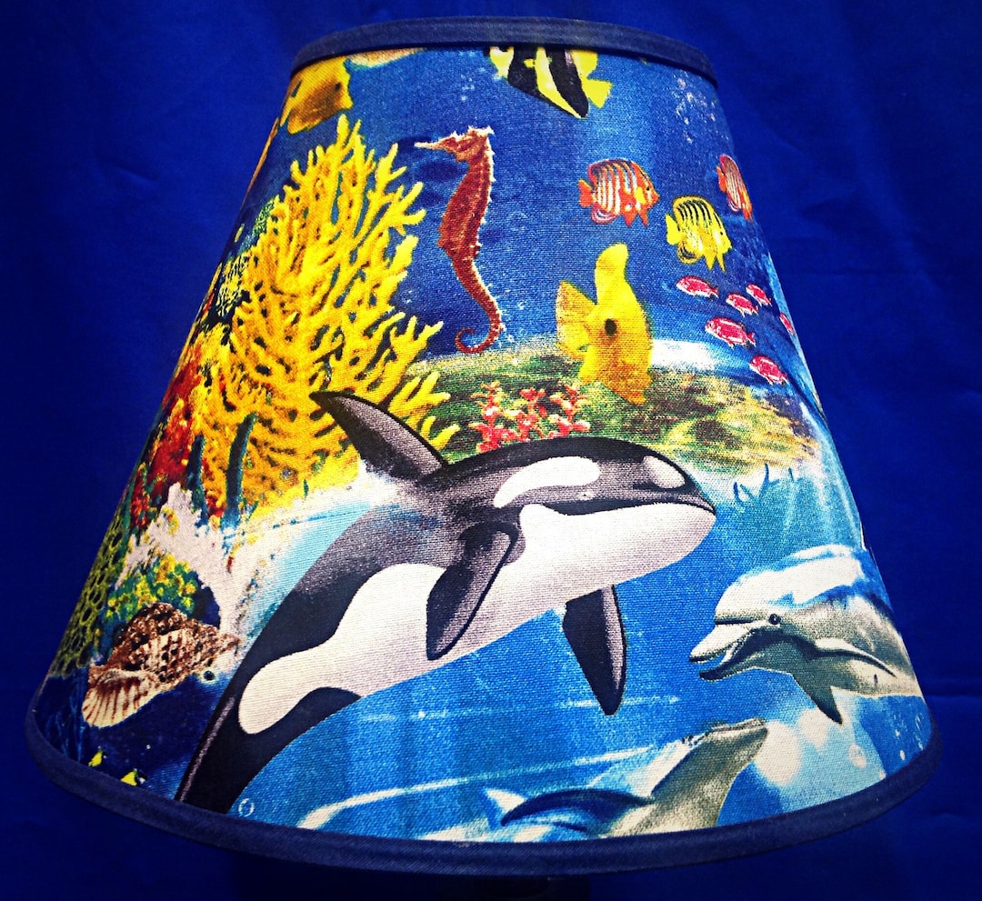 Whales Dolphins Sea Life Undersea Lamp Shade - Etsy