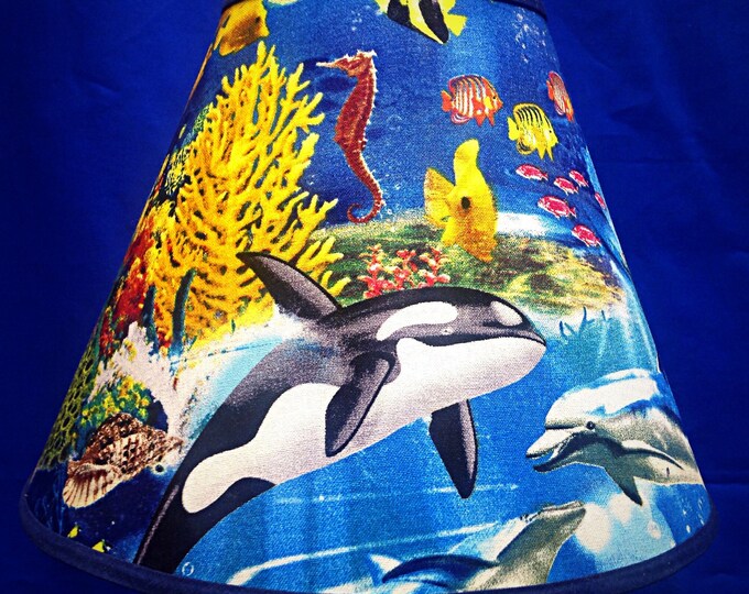 Whales Dolphins Sea Life Undersea Lamp Shade - Etsy