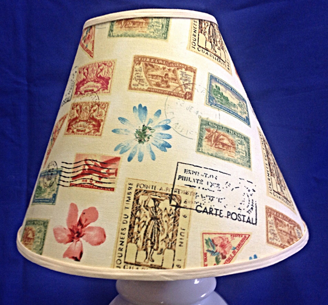 Postage Stamps Cancellation Stamps Lamp Shade - Etsy