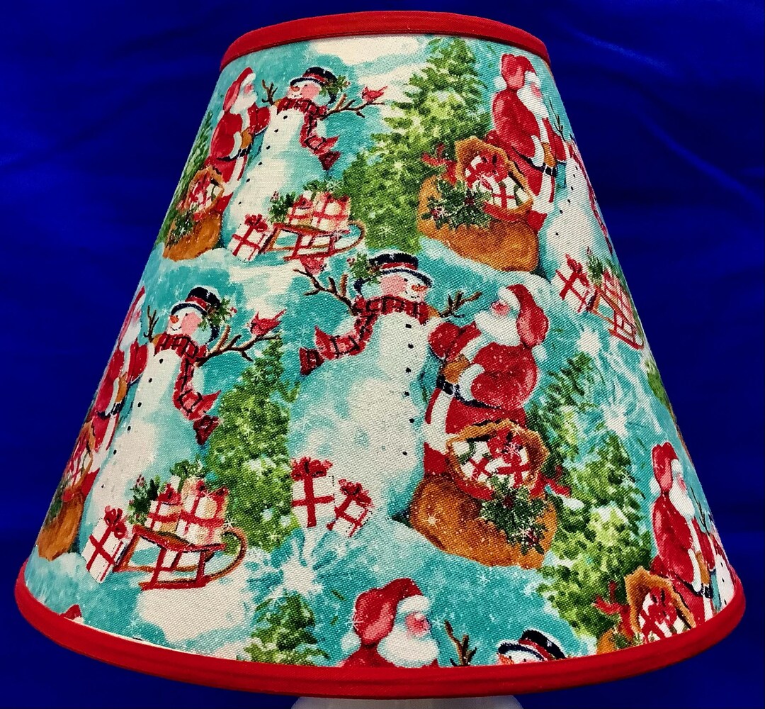 Santa Claus Snowman Lamp Shade - Etsy