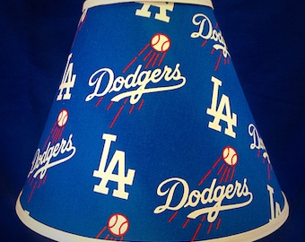 Los Angeles Dodgers Lamp Shade, Baseball. Shades Are 9.5 X 5 X 7 Tall ...