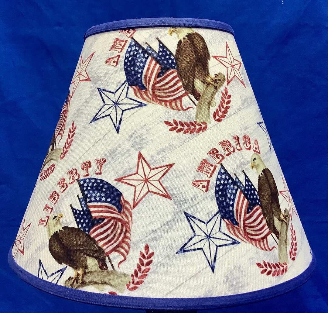 Liberty American Flag Bald Eagle Lamp Shade - Etsy