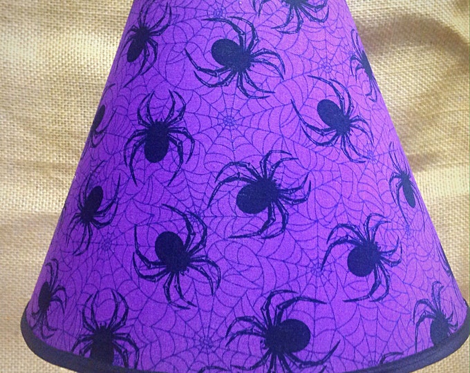 Spiders on Purple Lamp Shade - Etsy