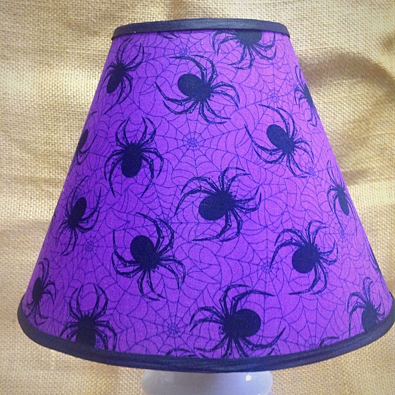 Spiders on Purple Lamp Shade - Etsy