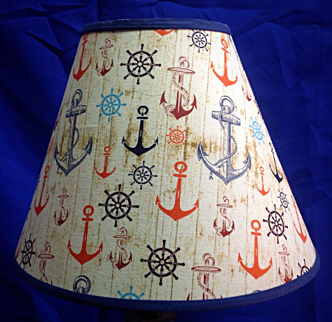 Anchor Ship Wheel Plank Lamp Shade - Etsy