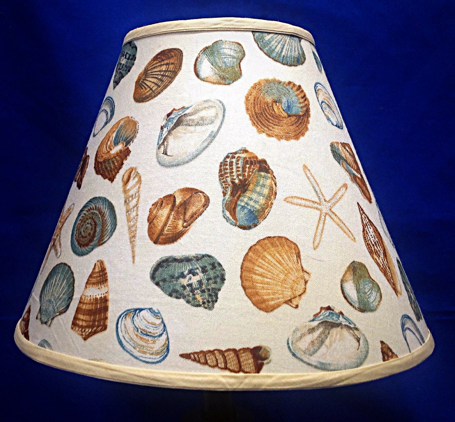 Seashells on off White Lamp Shade - Etsy
