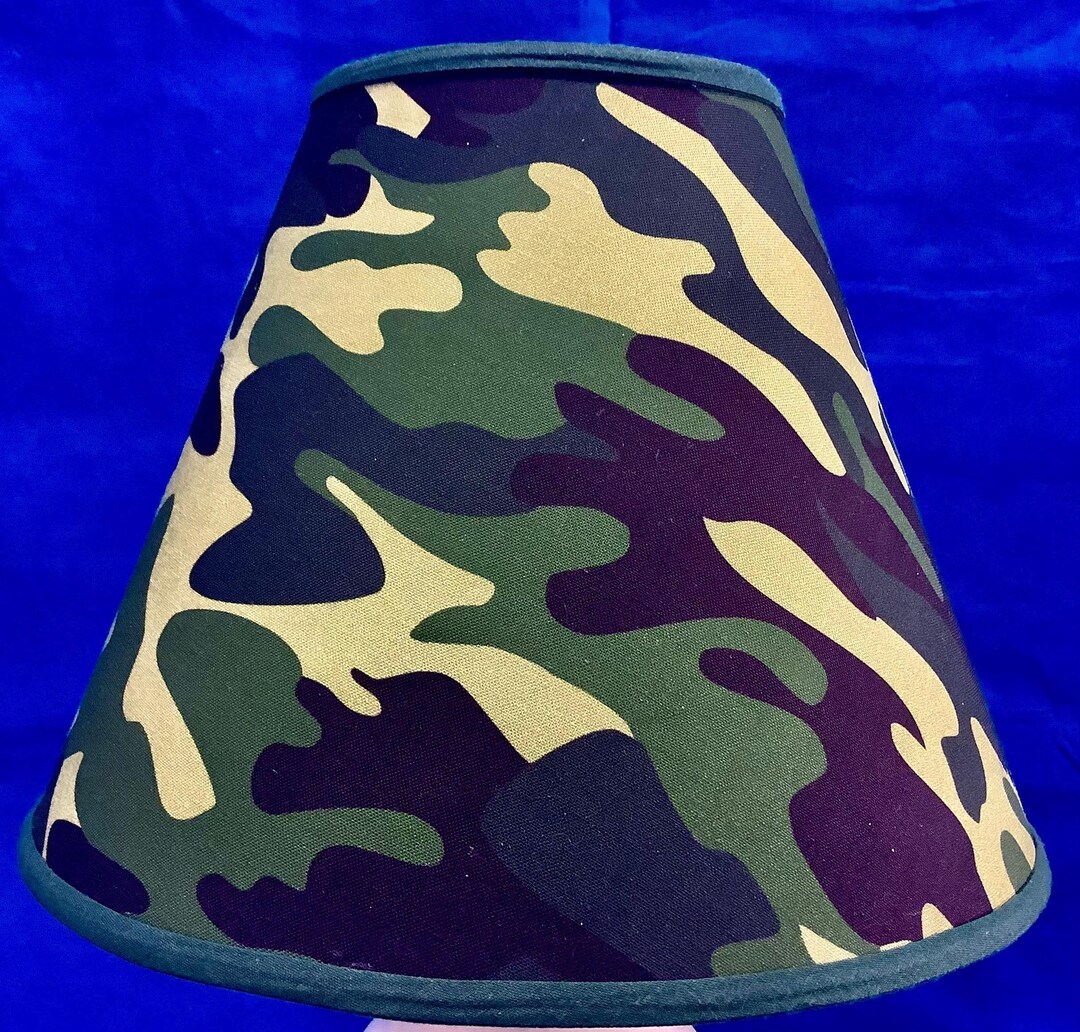 New Fabric Green Camo Lamp Shade - Etsy