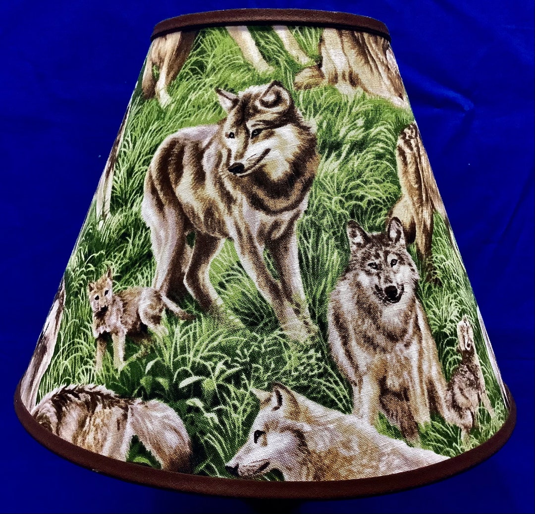 Wolf Wolves in Grass Lamp Shade - Etsy