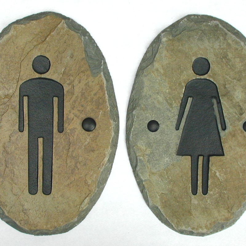 Bathroom Male and Female Signs - Etsy