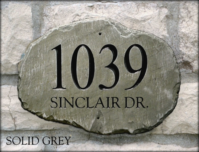 ADDRESS STONE HOME Numbers Slate/ Plaque / House Marker Sign - Etsy