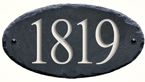 CARVED SLATE Address Plaque /sign / Stone / Marker / House / - Etsy