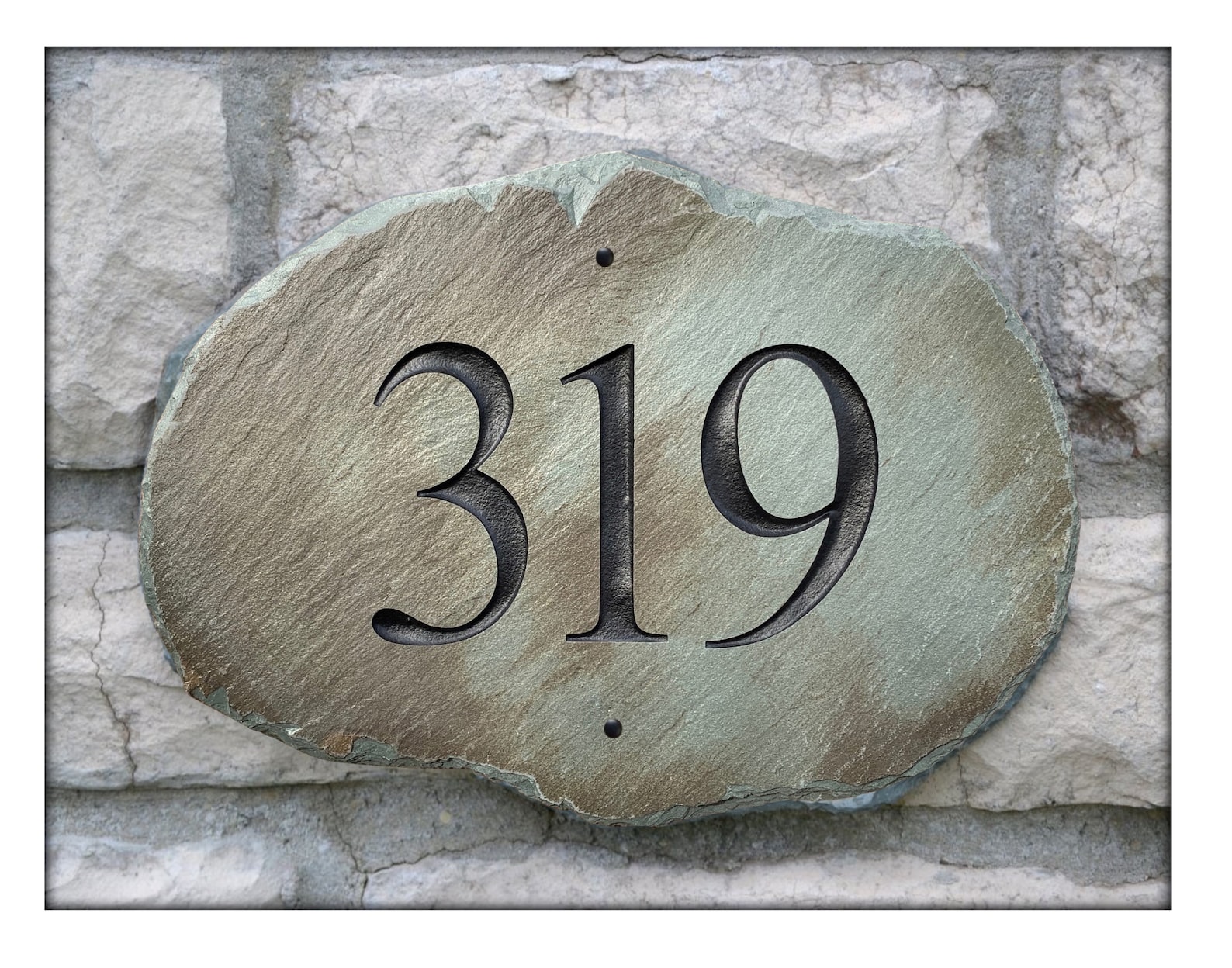 NATURAL ADDRESS STONE Mailbox Marker / House Plaque/ Home - Etsy