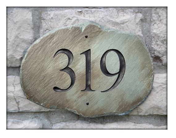NATURAL ADDRESS STONE Mailbox Marker / House Plaque/ Home - Etsy