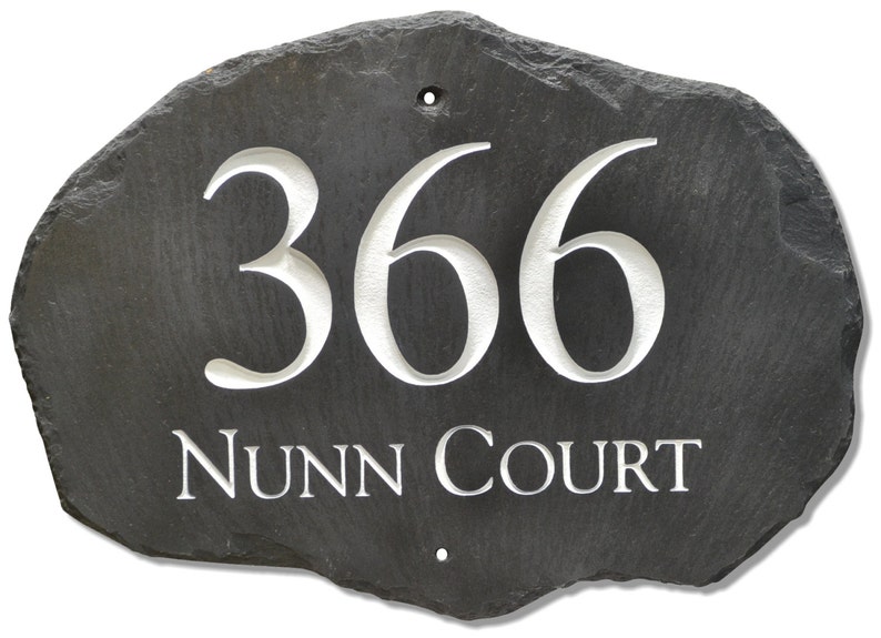 ADDRESS STONE HOME Numbers Slate/ Plaque / House Marker Sign - Etsy