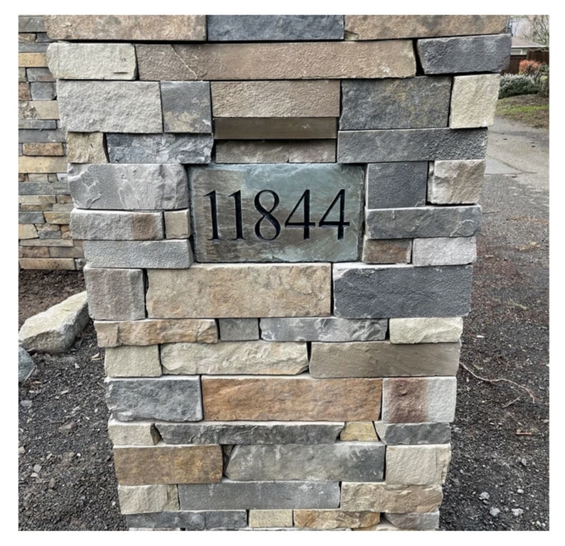 Custom CARVED Address Stone House Numbers Slate House Plaque | Etsy
