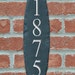 CARVED Slate Vertical Address Sign / Column Plaque / Oval Stone House ...