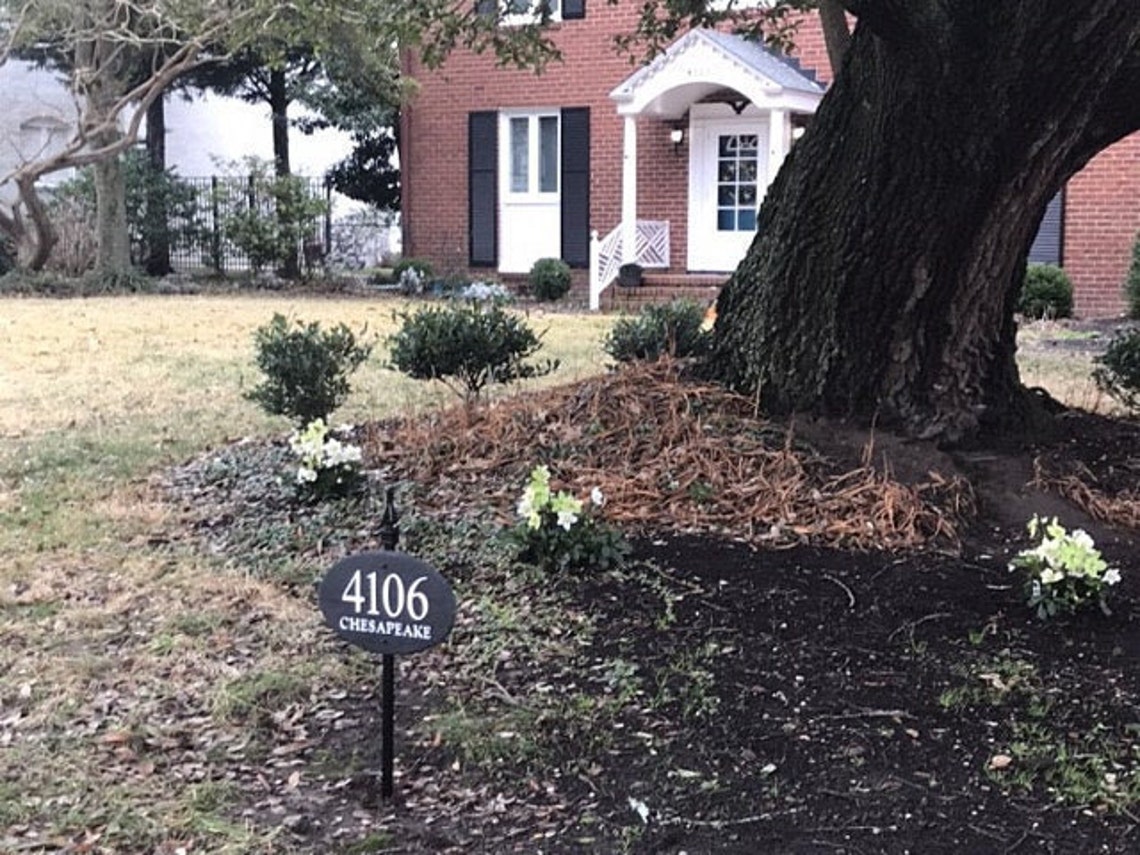 SLATE ADDRESS MARKER Sign Carved Numbers With Lawn / Yard - Etsy