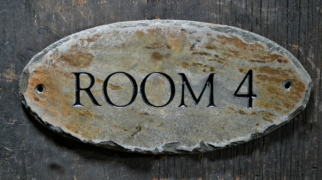 CUSTOM Carved DOOR SIGN / Stone /slate / Plaque / Label / Office / Name ...