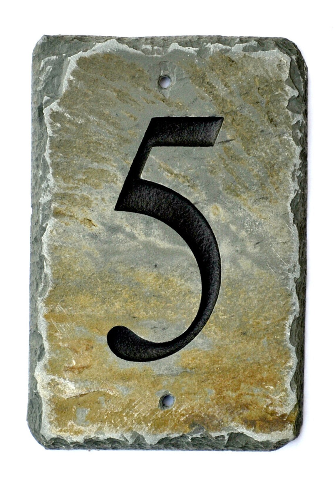 STONE House Number Tiles / Reclaimed Slate / Mailbox Post / ADDRESS ...