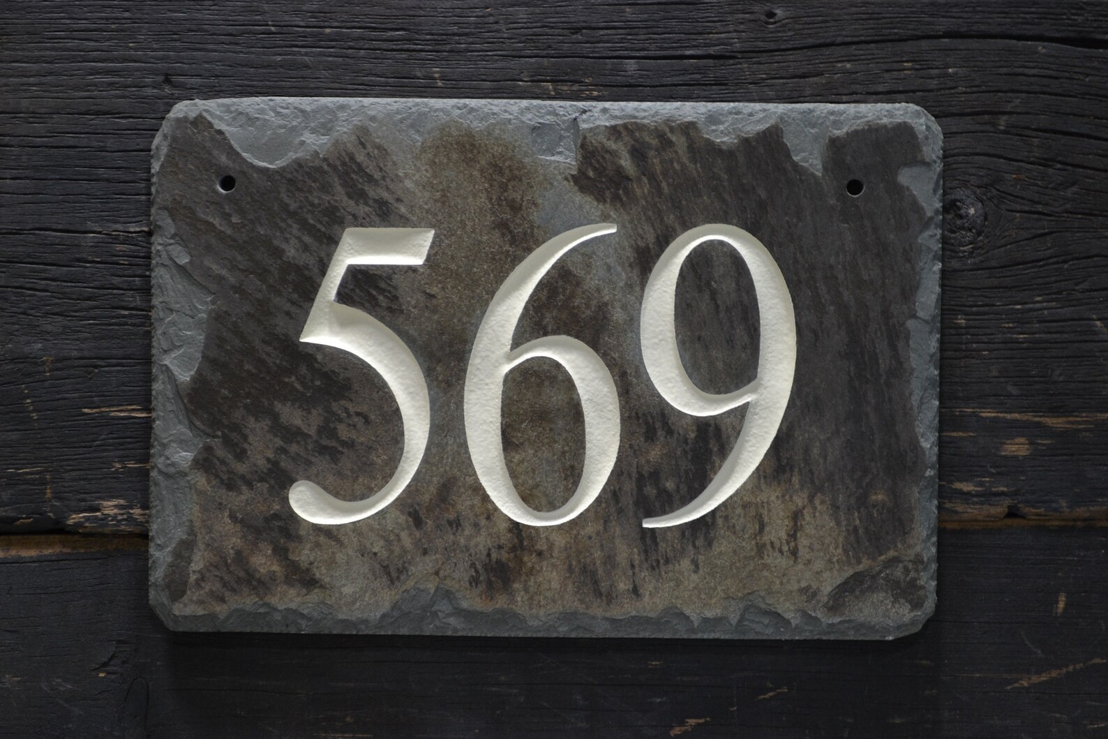 Custom CARVED Address Stone House Numbers Slate House Plaque | Etsy