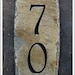 CARVED Slate Vertical Address Sign / Column Plaque / Oval Stone House ...