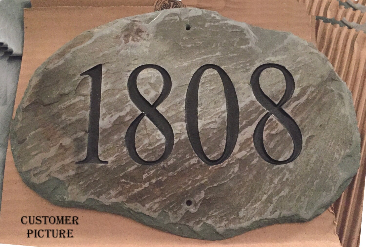 NATURAL ADDRESS STONE Mailbox Marker / House plaque/ Home | Etsy