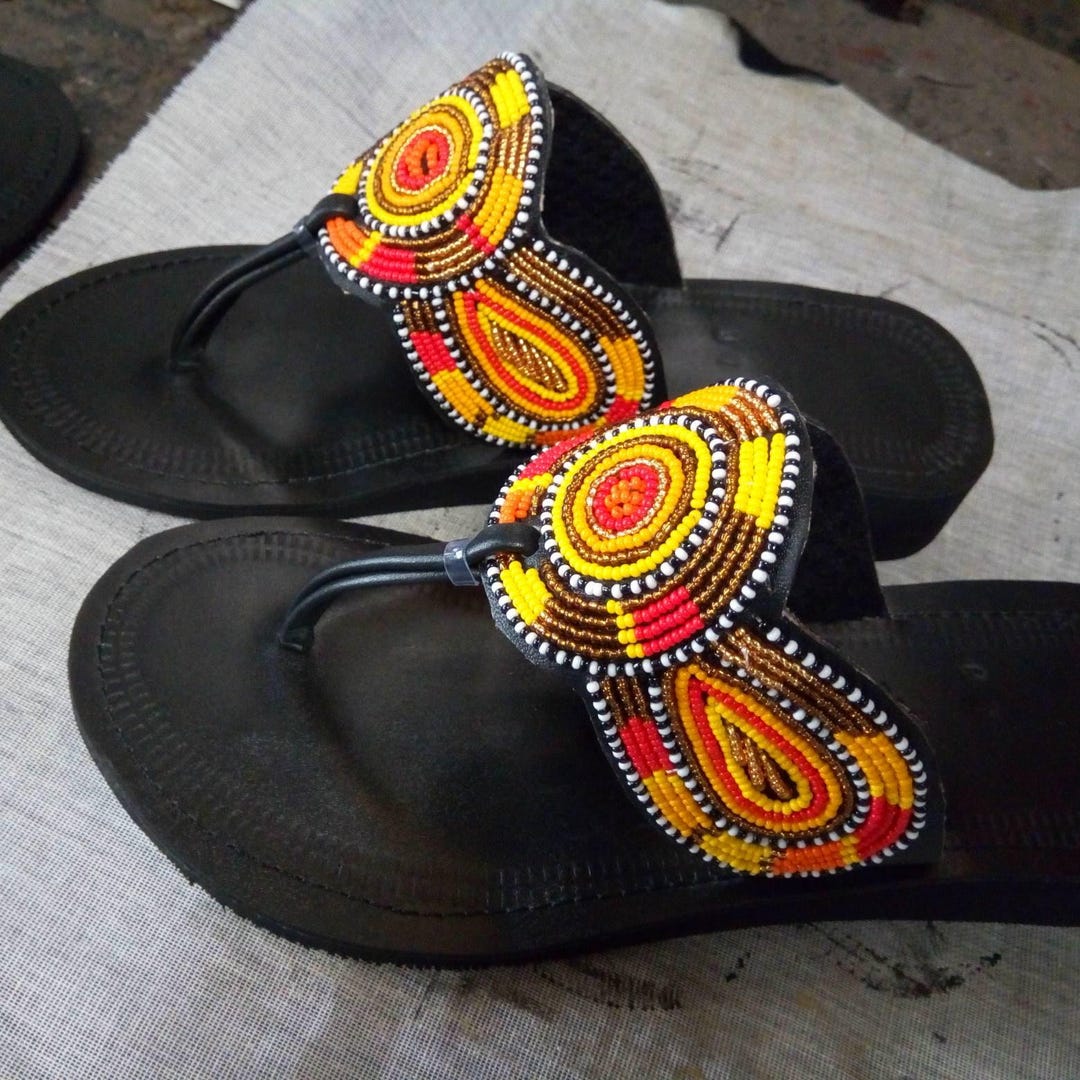 African Sandal, Beaded Sandal, Summer Sandal, Beach Sandal, Women ...