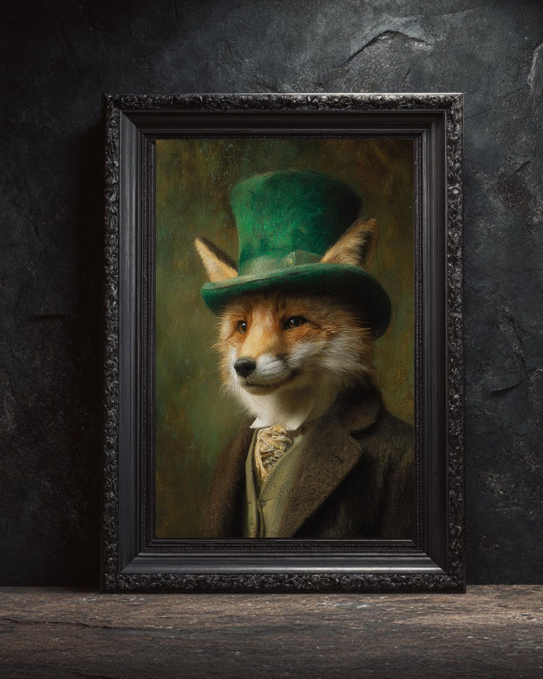 Gothic Fox Portrait Victorian Art Dark Fantasy Woodland Animal Art ...