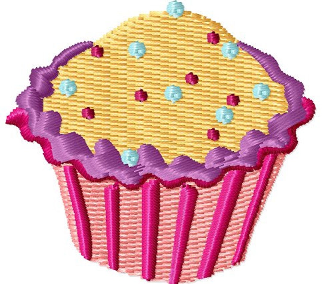 Instant Download Cupcake Embroidery Design - Machine Embroidery Design ...