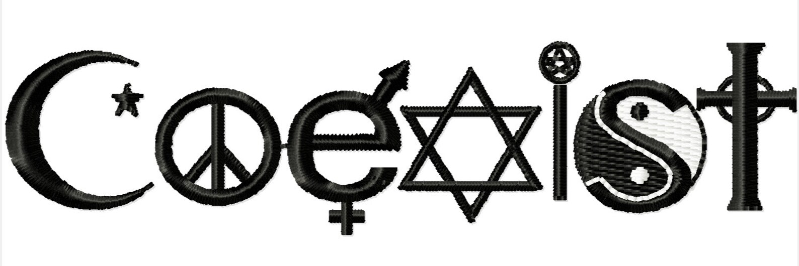 Instant Download Coexist Black and White Instant Download - Etsy