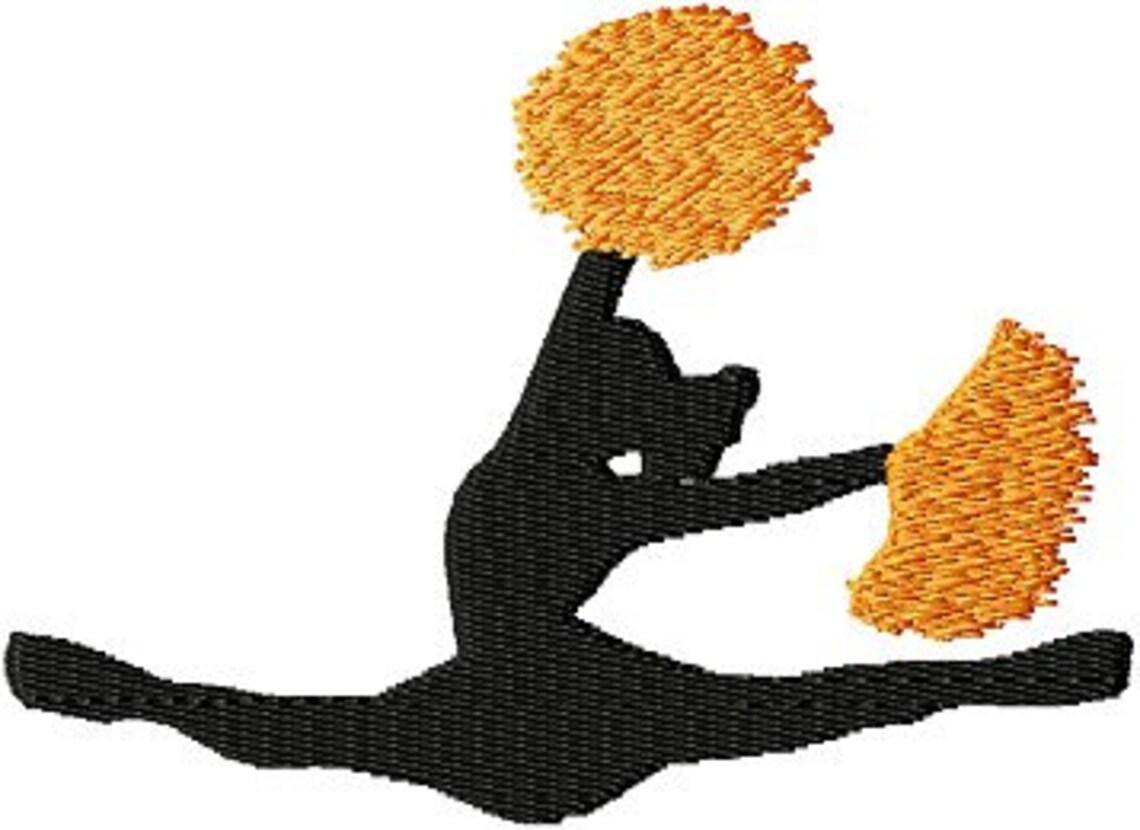 Instant Download Cheerleader Machine Embroidery Design | Etsy