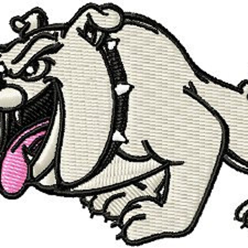 Bulldog Embroidery Design - Etsy