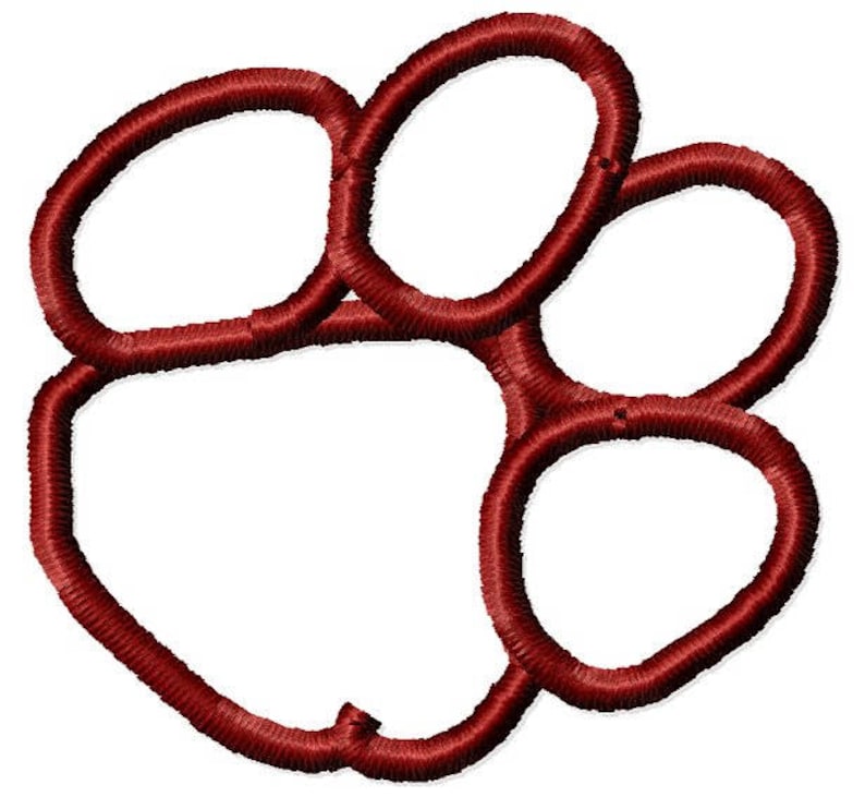 Instant Download Outlined Paw Angled Embroidery Designnot | Etsy