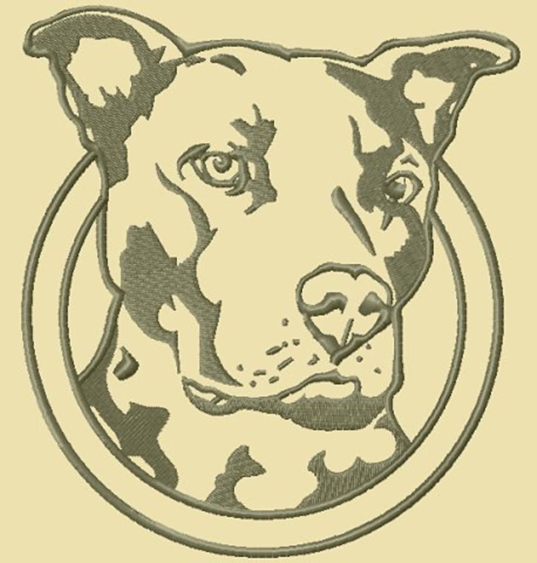 Instant Download American Pit Bull Terrier Embroidery Design - Machine ...