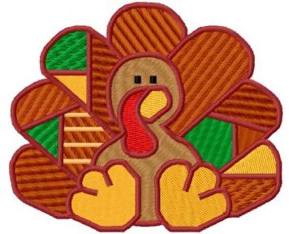 Instant Download Patch Turkey embroidery design Machine | Etsy