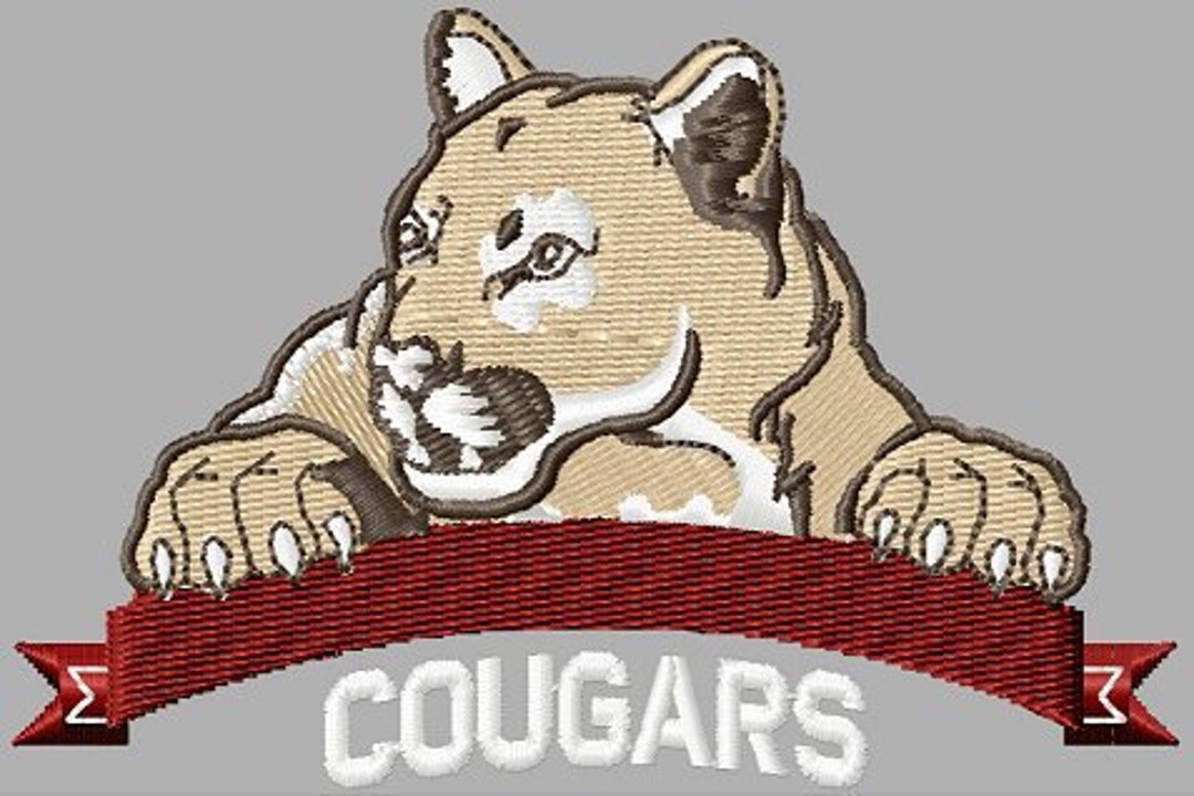 Instant Download Cougars Embroidery Design - Machine Embroidery File ...
