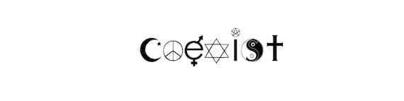Instant Download Coexist Black and White Instant Download - Etsy