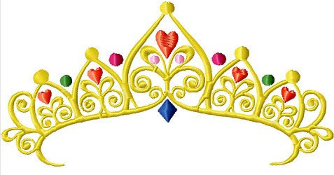 Instant Download Tiara Pageant Jeweled Crown Embroidery Design ...