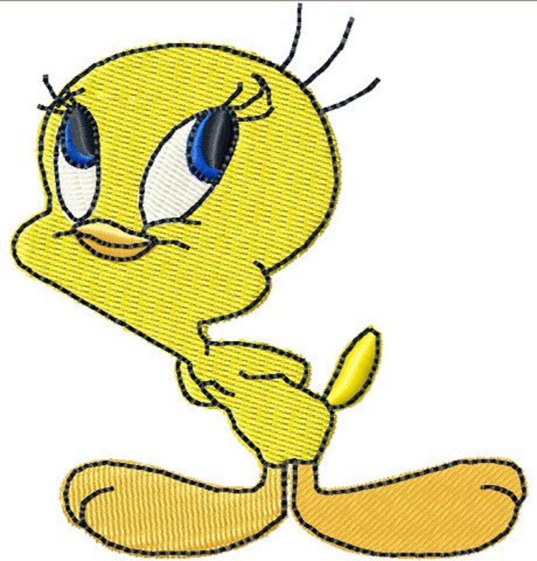 Instant Download Tweety Yellow Bird Embroidery Design Digitized ...