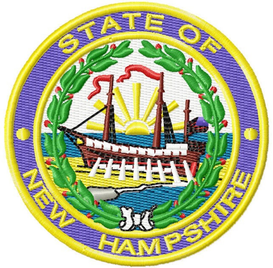 NH State Seal - Machine Embroidery Design - New Hampshire Embroidery ...