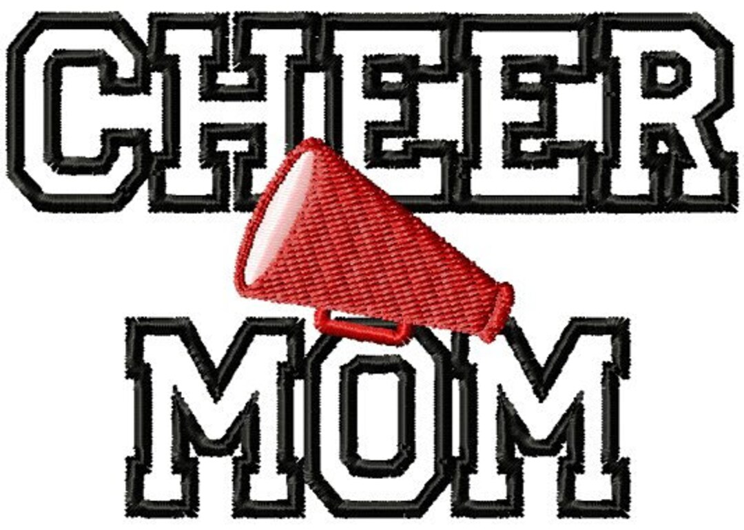 Instant Download Cheer Mom - APPLIQUE - Machine Embroidery Design ...