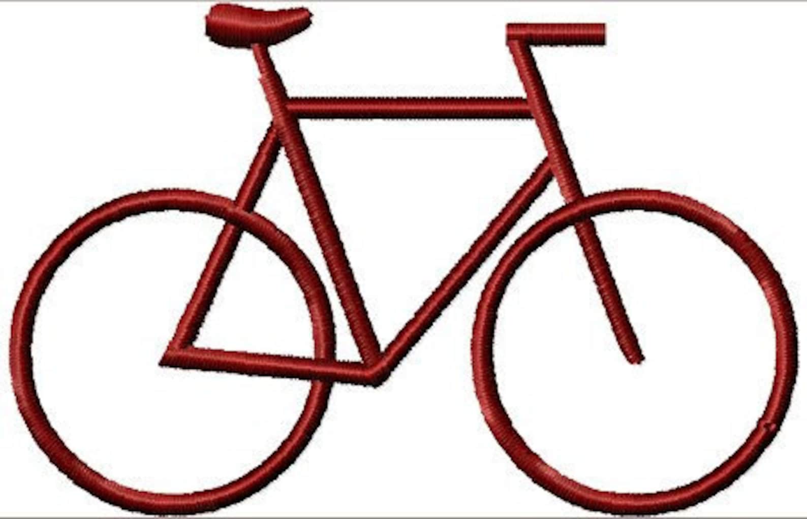 Instant Download Bicycle Embroidery Design - Handmade Embroidery Design ...