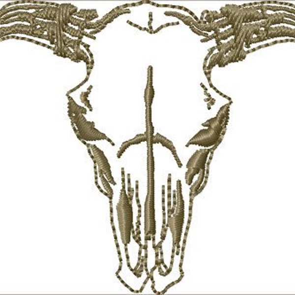 Cow Skull Embroidery - Etsy