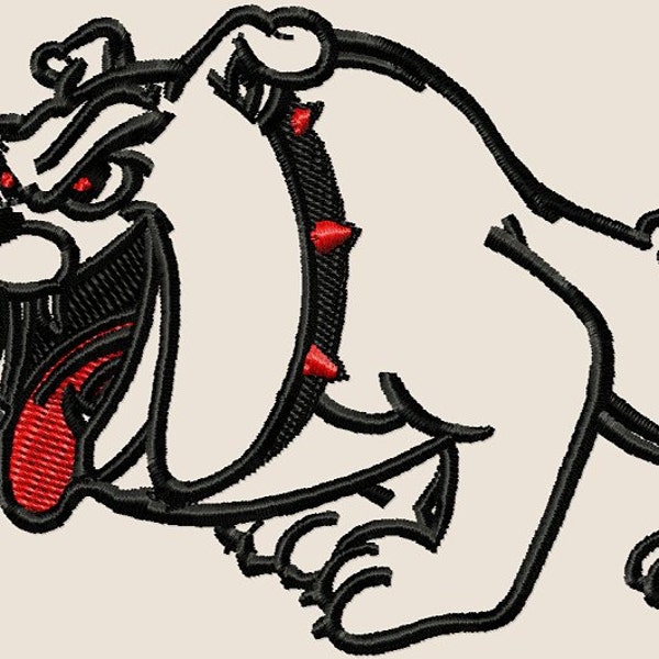 Bulldog Embroidery - Etsy