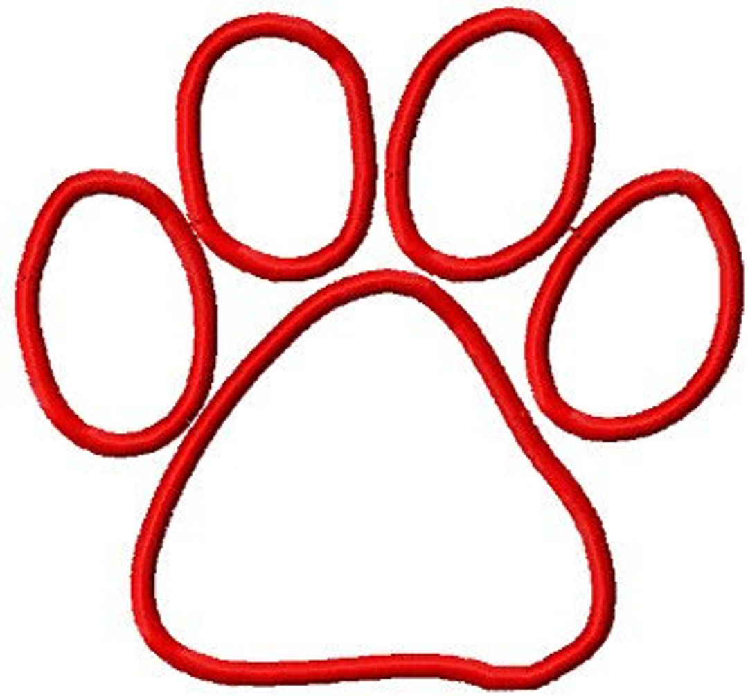 Instant Download APPLIQUE Paw Embroidery Design - Handmade Embroidery ...