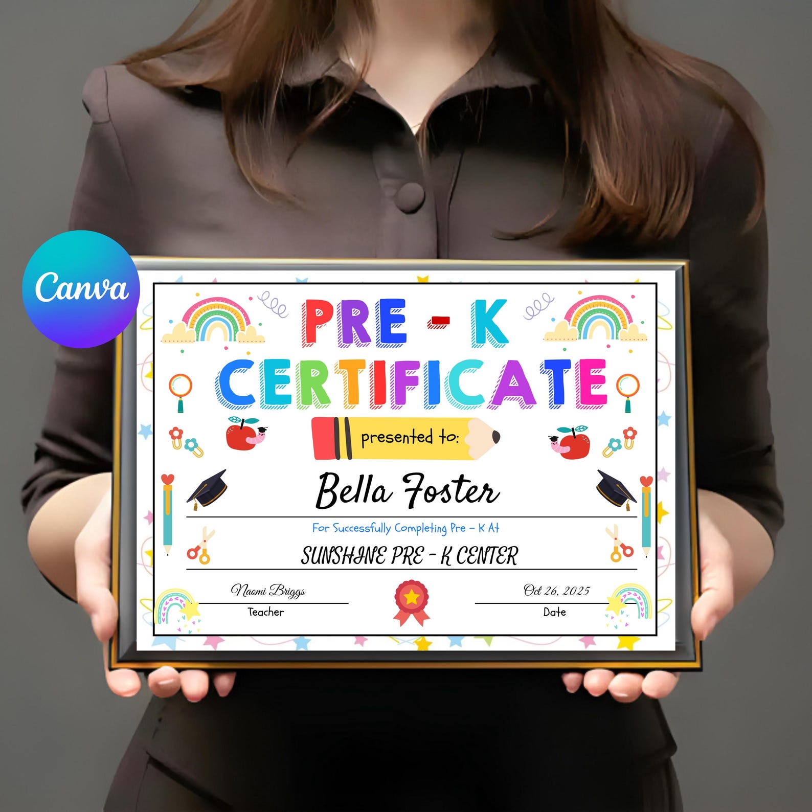 Editable Pre-k Certificate Template , Preschool Graduation Award ...
